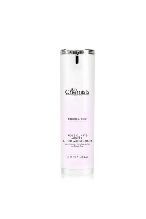 SKINCHEMISTS Rose Quartz Revitalising Night Moisturiser For Glow & Hydration 50ml - White