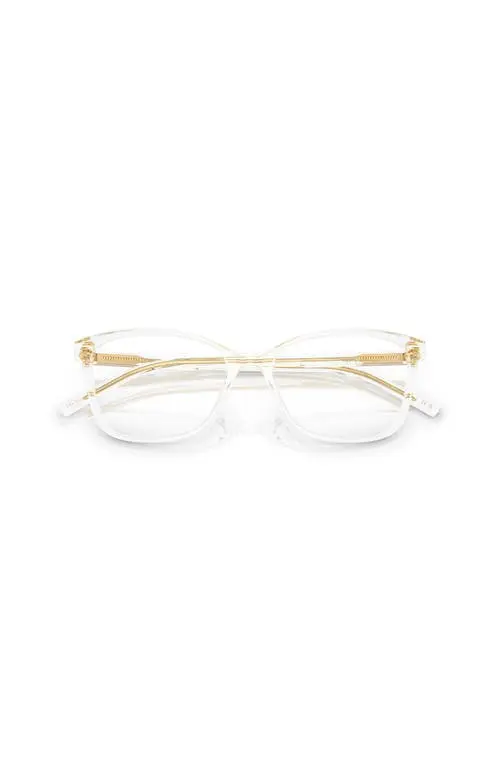 Dolce & Gabbana 54mm Rectangle Eyeglasses - Transparent