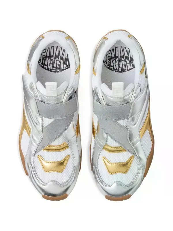 Versace Galaxia Metallic Sneakers - Silver