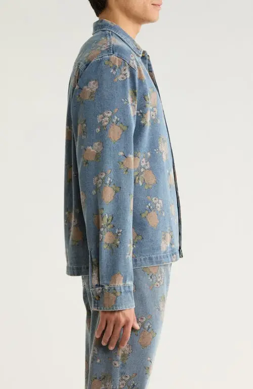 RIZORT Bouquet Denim Shirt Jacket