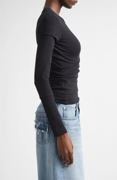 Alexander Wang Long Sleeve Layered T-shirt - Black