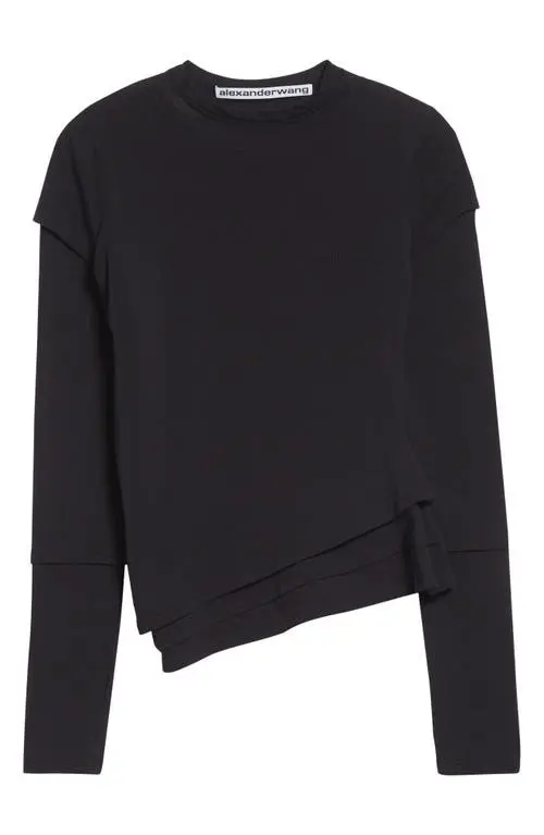Alexander Wang Long Sleeve Layered T-shirt - Black