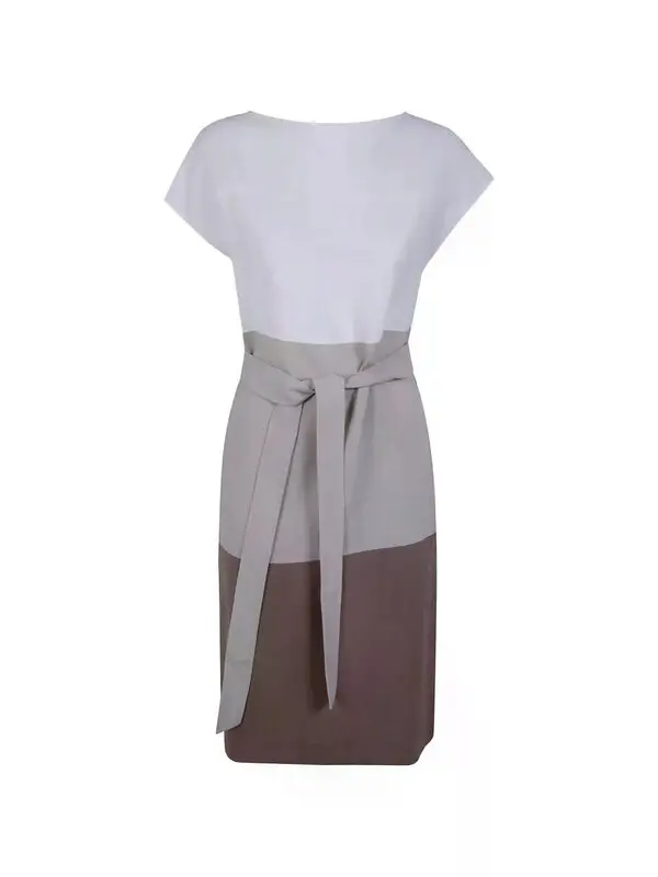 Antonelli Firenze Minerva Belted Colour-block Midi Dress