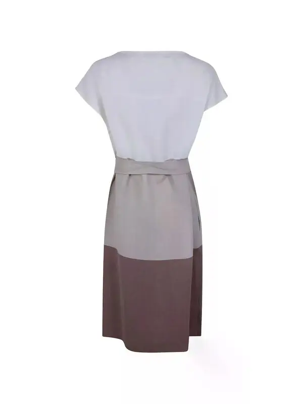Antonelli Firenze Minerva Belted Colour-block Midi Dress
