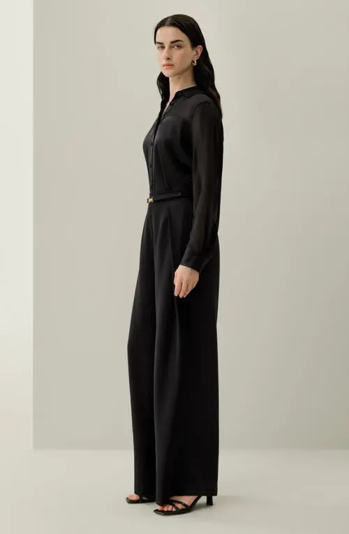 Lilysilk Silk Organza Button-down Shirt - Black