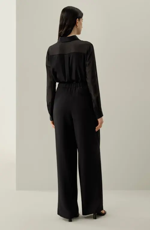 Lilysilk Silk Organza Button-down Shirt - Black