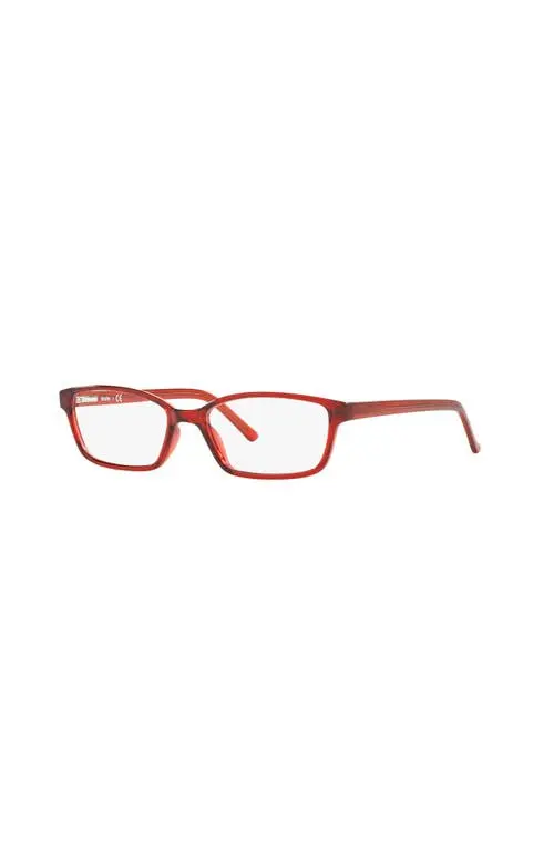 SFEROFLEX 51mm Rectangle Full Rim Eyeglasses - Red