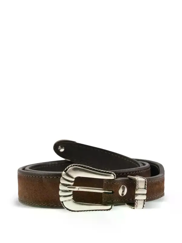 ALBERTO LUTI Metal Buckle Belt - Brown
