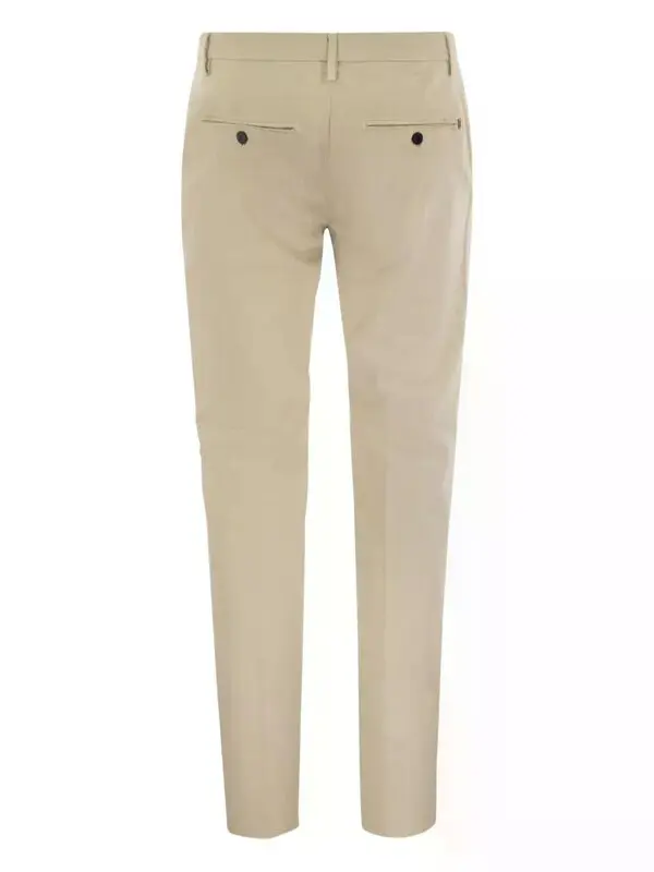 DONDUP Flat Front Trousers - Neutrals
