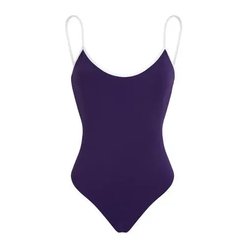 Vilebrequin Low-back One-piece Swimsuit Solid - Violet