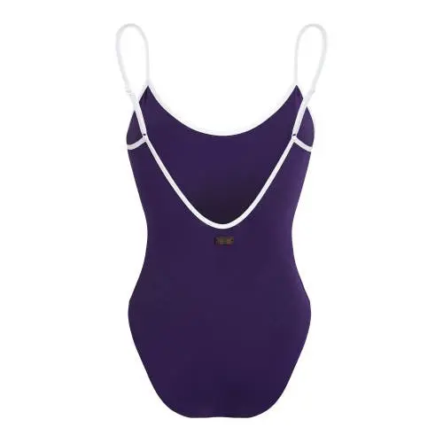 Vilebrequin Low-back One-piece Swimsuit Solid - Violet