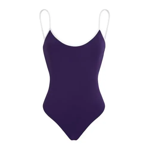 Vilebrequin Low-back One-piece Swimsuit Solid - Violet