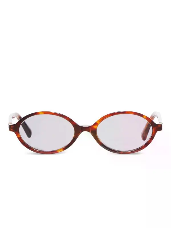 Miu Miu Oval-frame Sunglasses - Brown