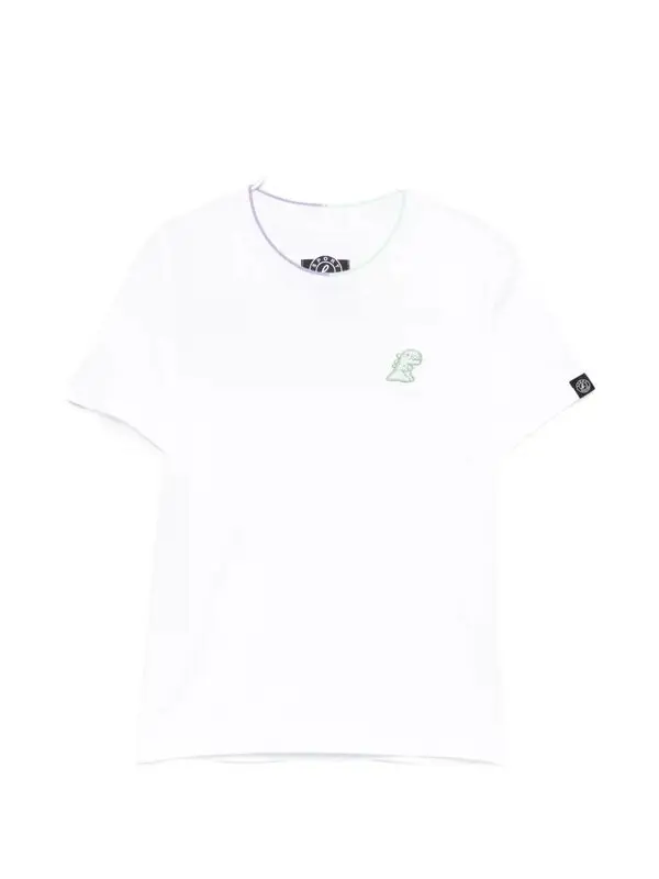 AGNES B. Logo-embroidered T-shirt - White