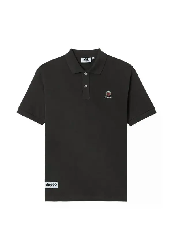 CHOCOOLATE Logo-embroidered Cotton Polo Shirt - Black
