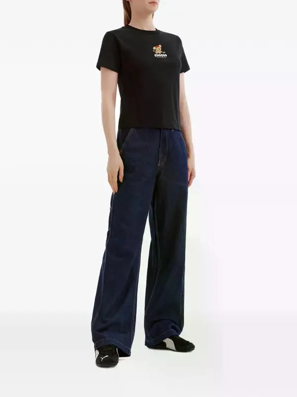 CHOCOOLATE Wide-leg Cotton Jeans - Blue