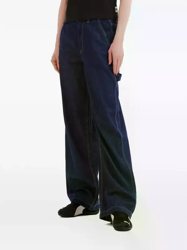 CHOCOOLATE Wide-leg Cotton Jeans - Blue