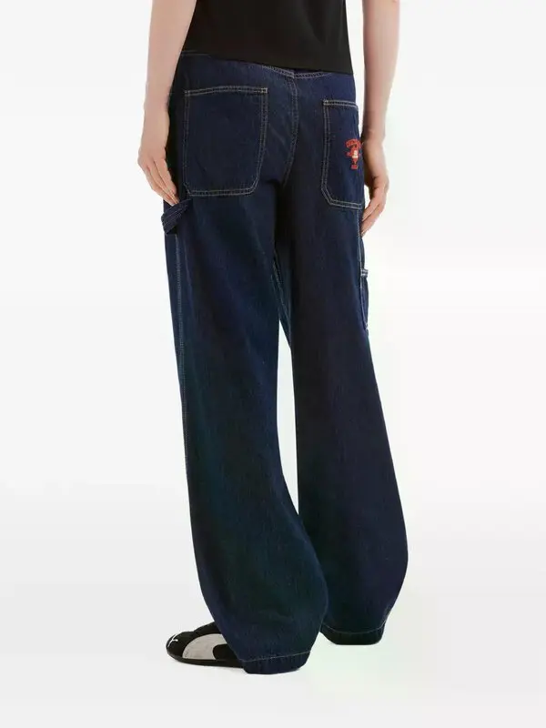 CHOCOOLATE Wide-leg Cotton Jeans - Blue