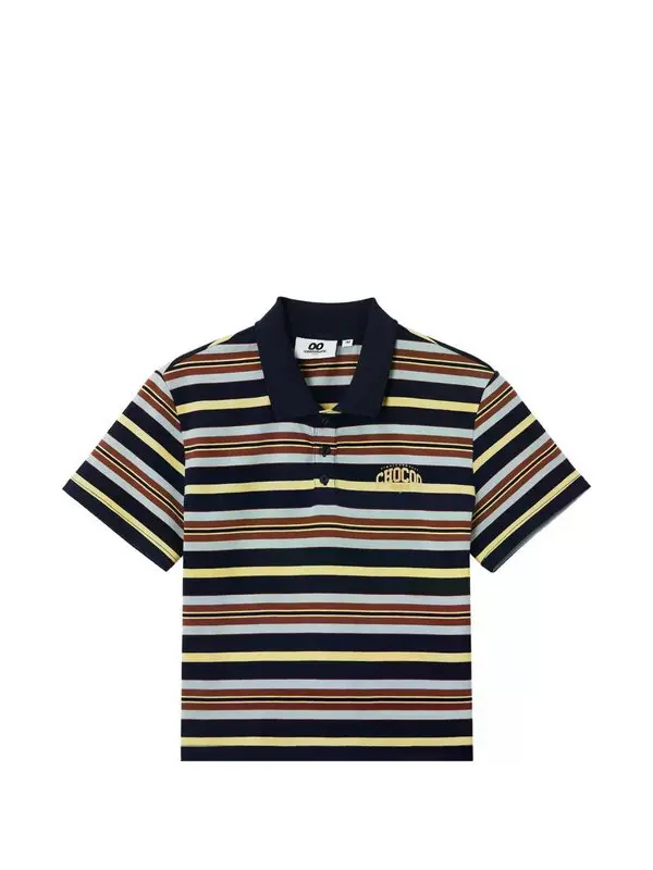 CHOCOOLATE Striped Polo Top