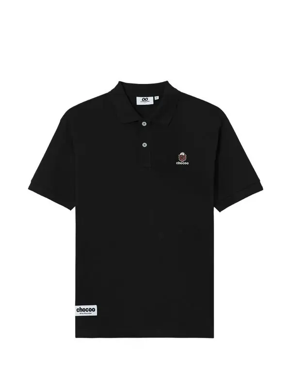 CHOCOOLATE Logo-embroidered Polo Shirt - Black