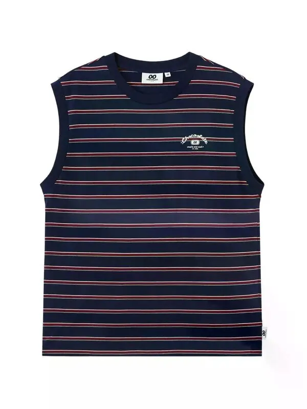 CHOCOOLATE Striped Sleeveless Top - Blue