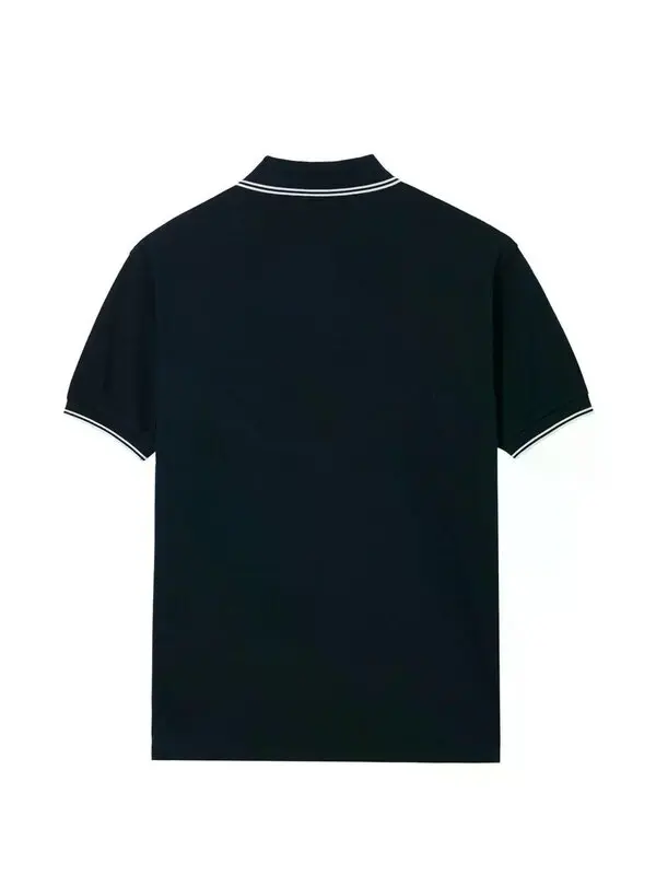CHOCOOLATE Striped Embroidered Polo Shirt - Blue