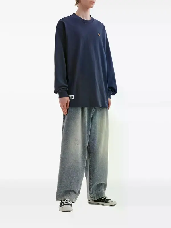 CHOCOOLATE Long-sleeved Crew-neck T-shirt - Blue