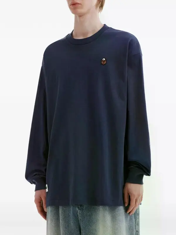CHOCOOLATE Long-sleeved Crew-neck T-shirt - Blue