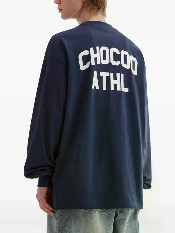CHOCOOLATE Long-sleeved Crew-neck T-shirt - Blue