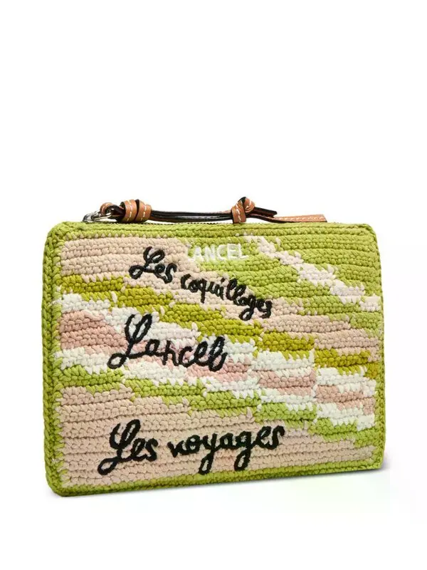 LANCEL Crochet Zip Pouch