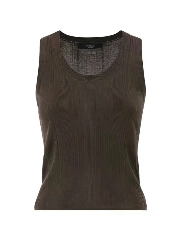 Max Mara Ribbed Top - Brown