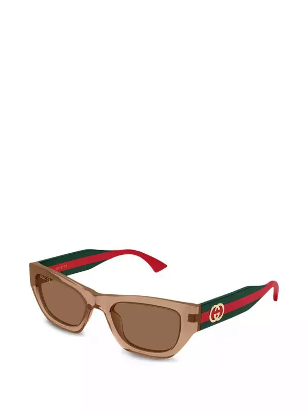 Gucci Gg2116s Logo-detail Sunglasses - Neutrals