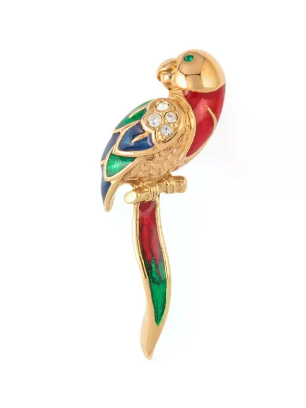 SUSAN CAPLAN 1980s Attwood & Sawyer Parrot Brooch - Gold