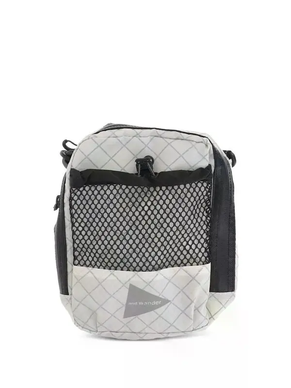 AND WANDER Mesh-pocket Shoulder Bag - White