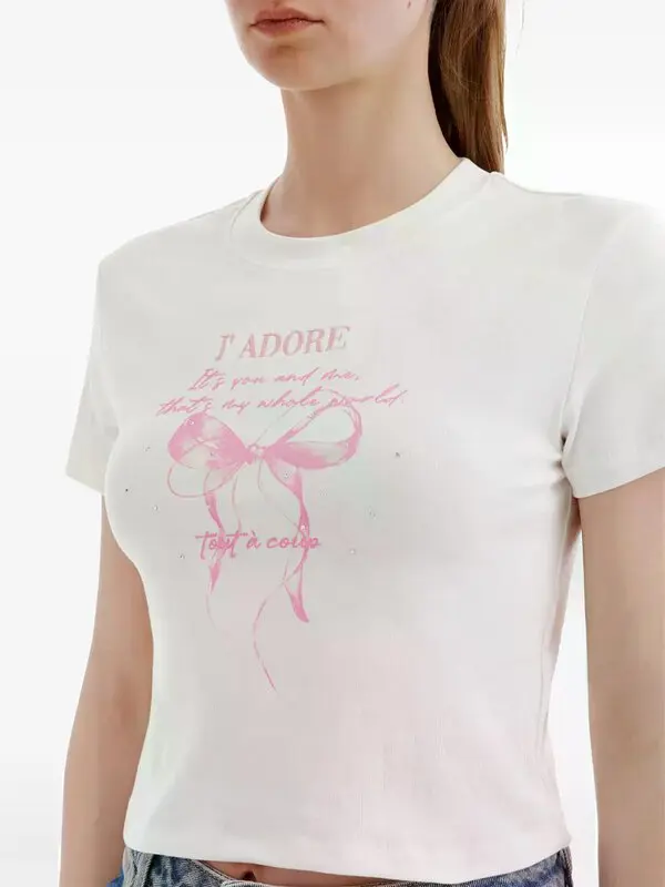 TOUT A COUP Graphic Rhinestone T-shirt
