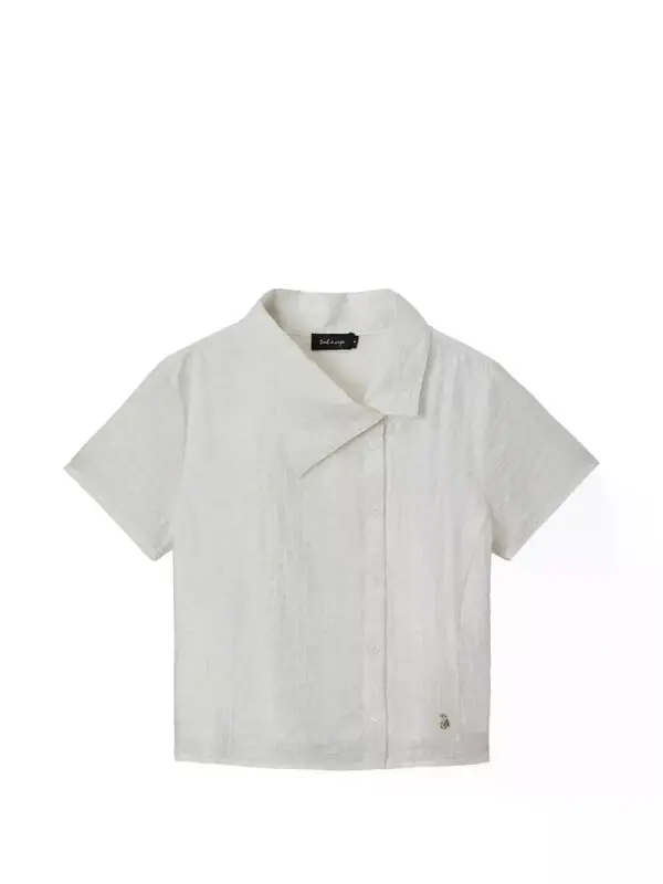 TOUT A COUP Asymmetric Crinkled-effect Shirt - White