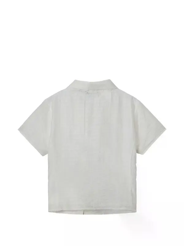 TOUT A COUP Asymmetric Crinkled-effect Shirt - White
