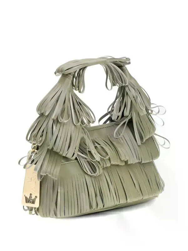 LA MILANESA Capucine Fringed Tote Bag With Charm