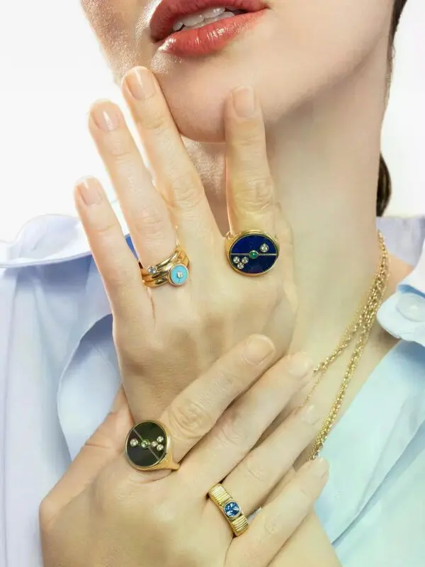 Retrouvai Compass Multi-stone Ring