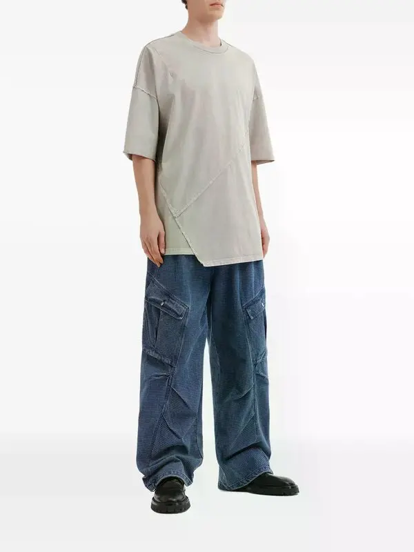 FIVE CM Panelled Raw-cut T-shirt - Neutrals