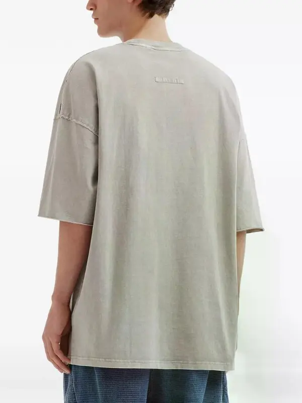 FIVE CM Panelled Raw-cut T-shirt - Neutrals