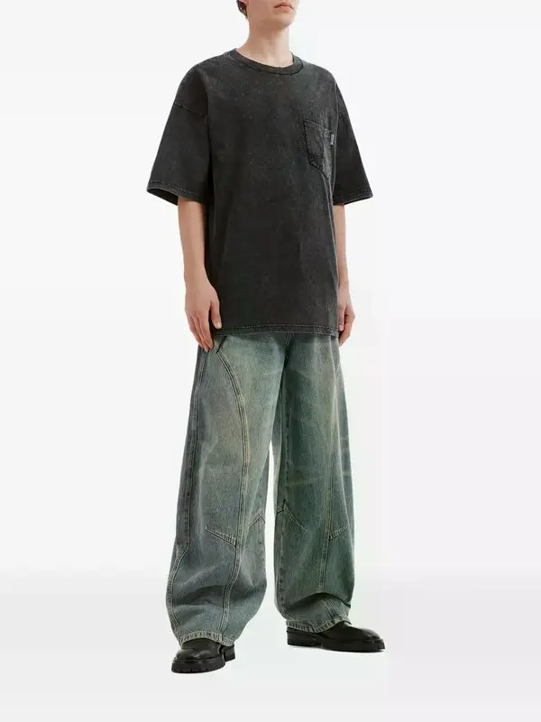MUSIUM DIV. Patchwork-pocket T-shirt - Black