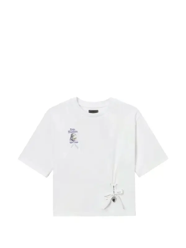 MUSIUM DIV. Graphic-print Ribbon-detail T-shirt