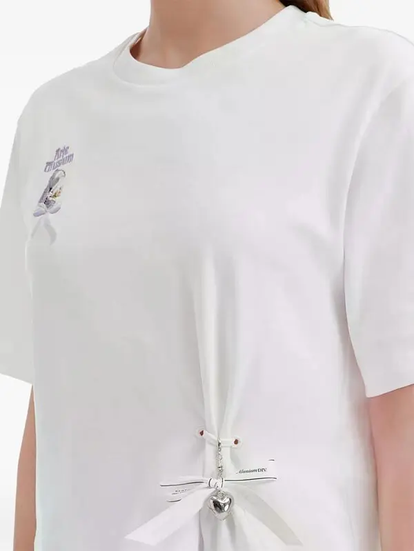 MUSIUM DIV. Graphic-print Ribbon-detail T-shirt
