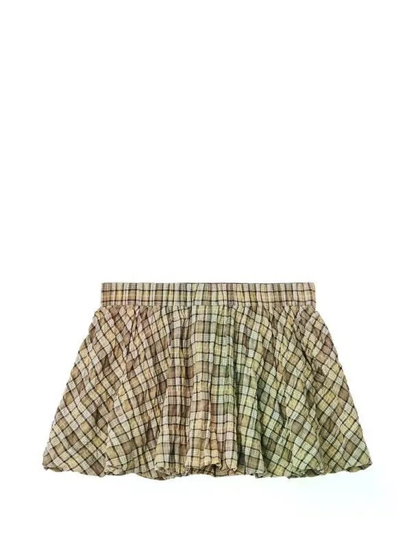 CHOCOOLATE Plaid Mini Skirt