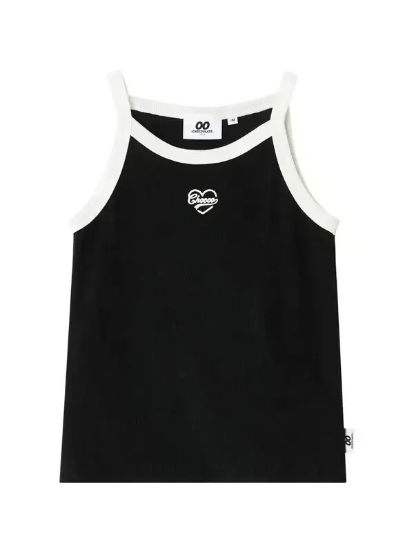 CHOCOOLATE Ribbed Trim Vest