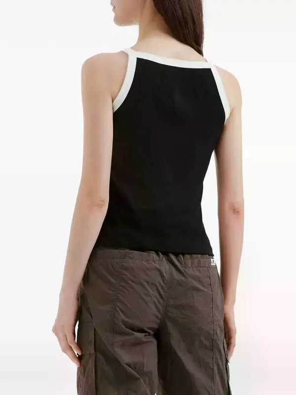 CHOCOOLATE Ribbed Trim Vest