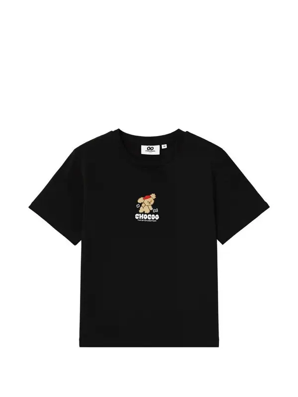 CHOCOOLATE Logo-embroidered T-shirt - Black