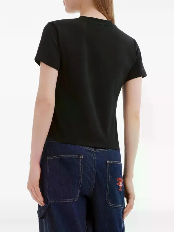 CHOCOOLATE Logo-embroidered T-shirt - Black