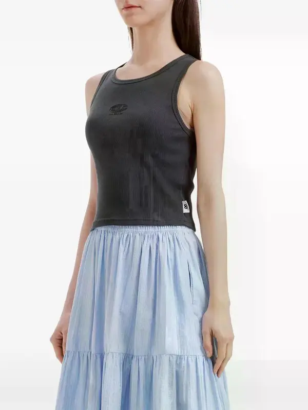 CHOCOOLATE Logo-embroidered Sleeveless Top - Grey